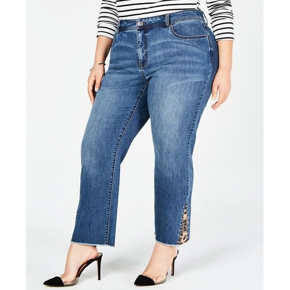 INC International Concepts | Jeans | Inc Plus Denim Leopard Inset ...